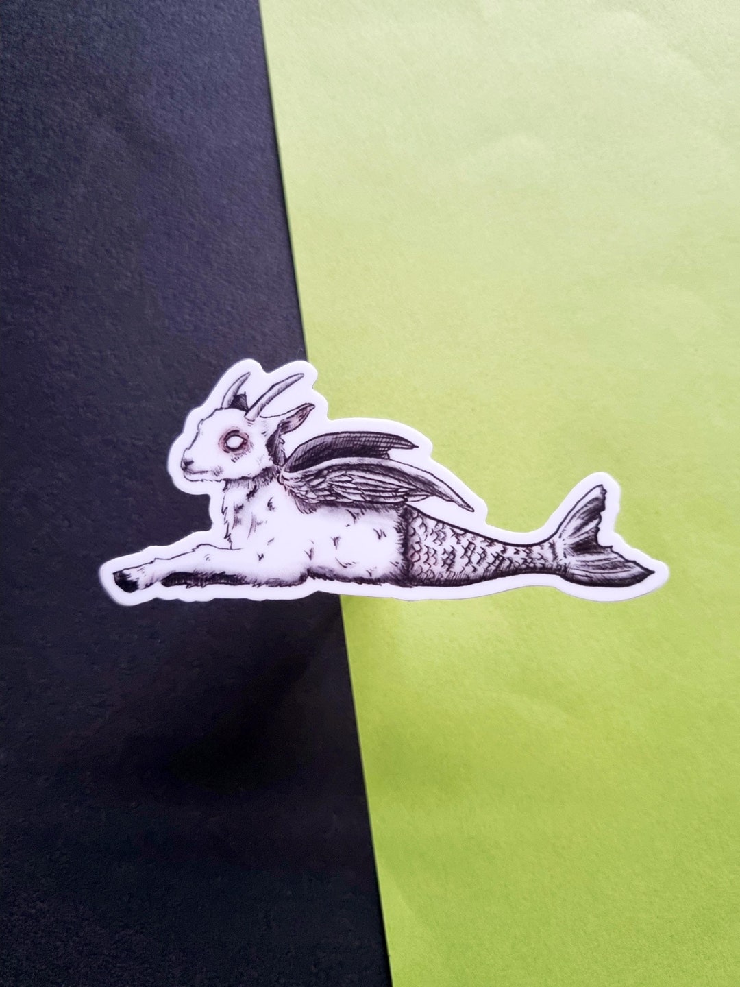 Flying Goat Mermaid Hybrid Sticker - Etsy