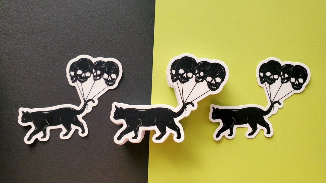 Unlucky Black Cat Sticker - Etsy