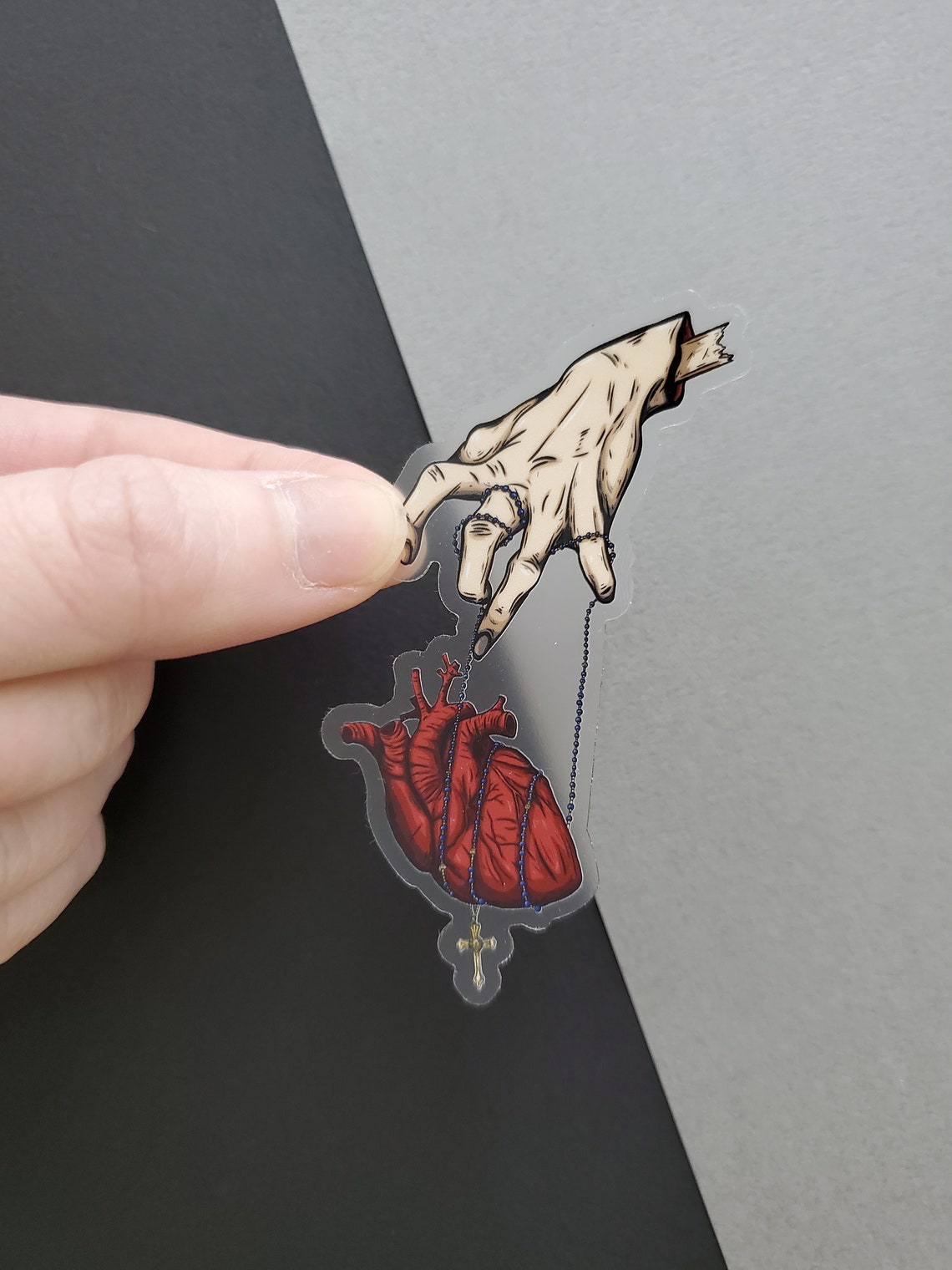 Human Heart Transparent Sticker the Chains That Bind Us Original Art - Etsy