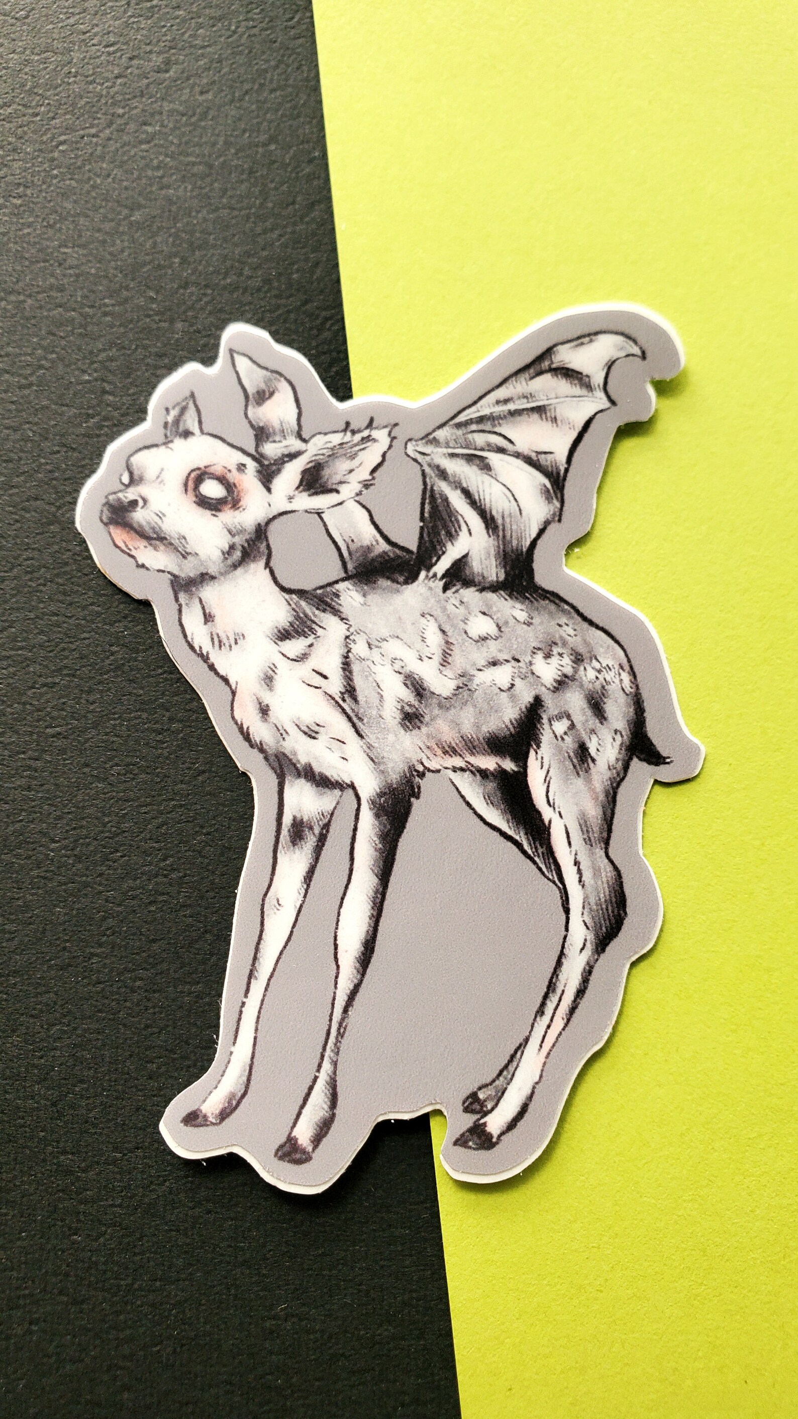 Creature of Darkness Sticker - Bat Deer Hybrid - Etsy