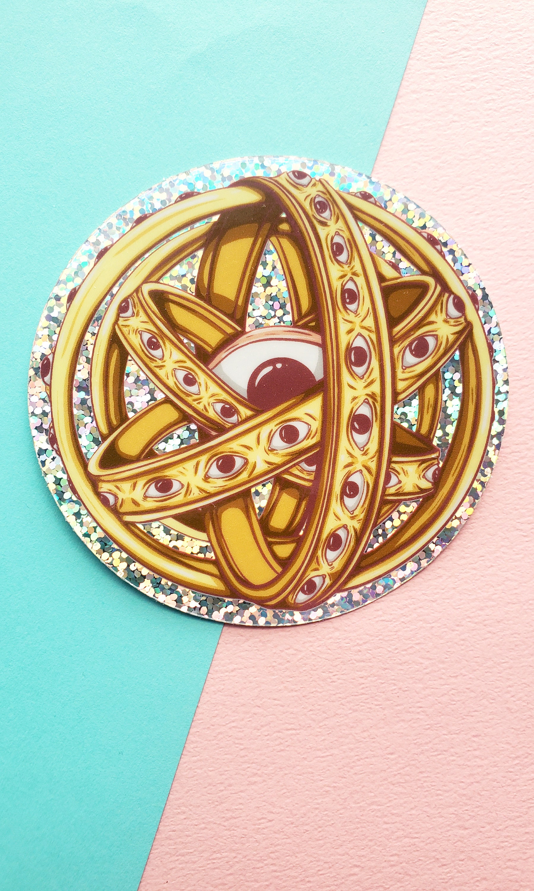 Biblically Accurate Angel Ophanim, Holographic Glitter Sticker - Etsy