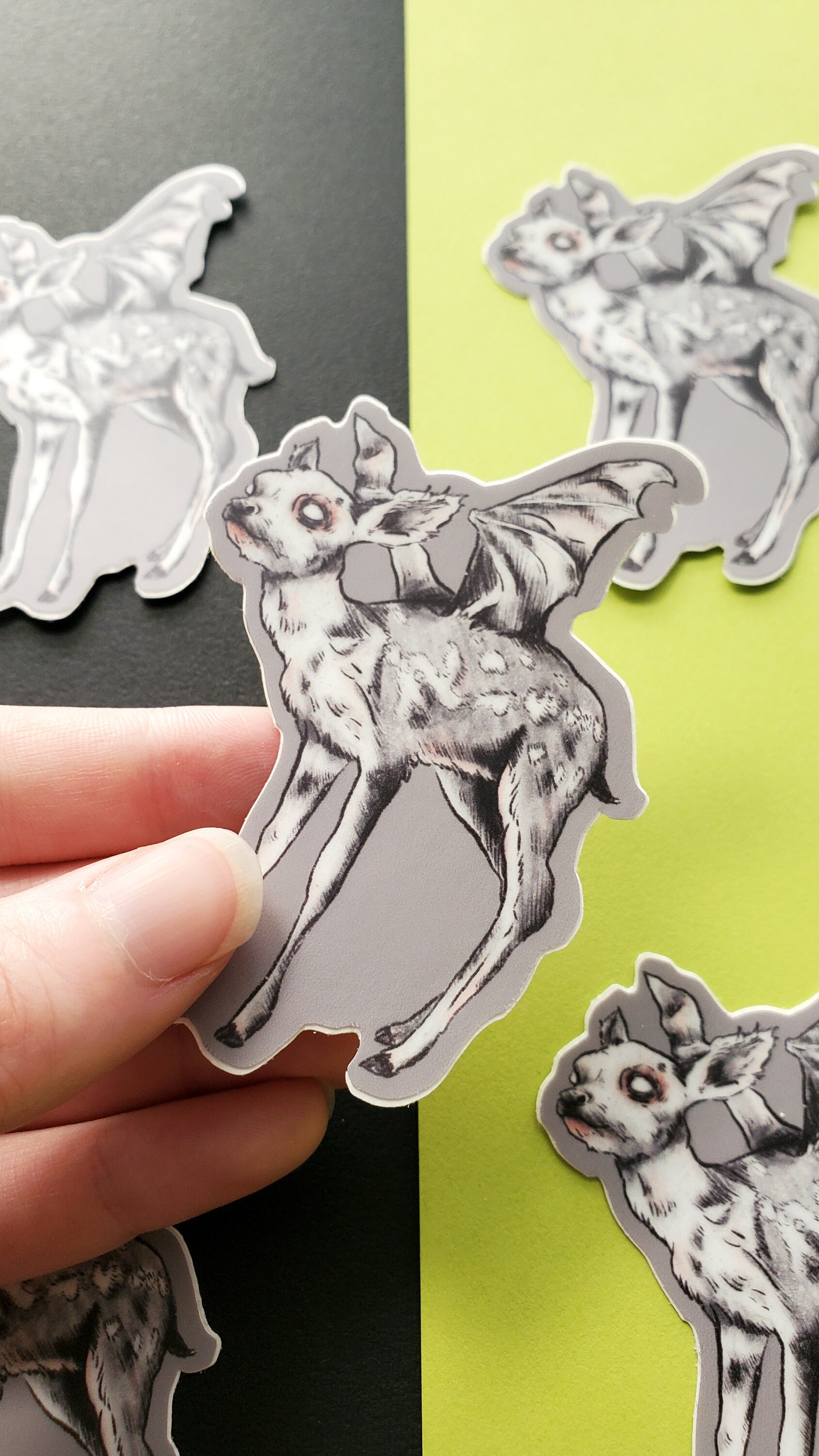 Creature of Darkness Sticker - Bat Deer Hybrid - Etsy