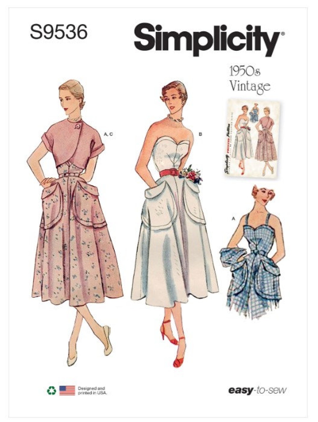 Simplicity 9536, Misses Sundress and Bolero Sewing Pattern, New Uncut ...