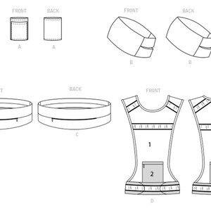 Kwik Sew 4360 Armband, Headband, Belt & Running Vest, Sewing Pattern ...
