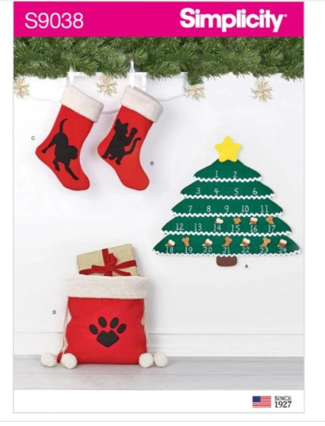 Simplicity Sewing Pattern 9038, Pet Holiday Countdown Calendar ...