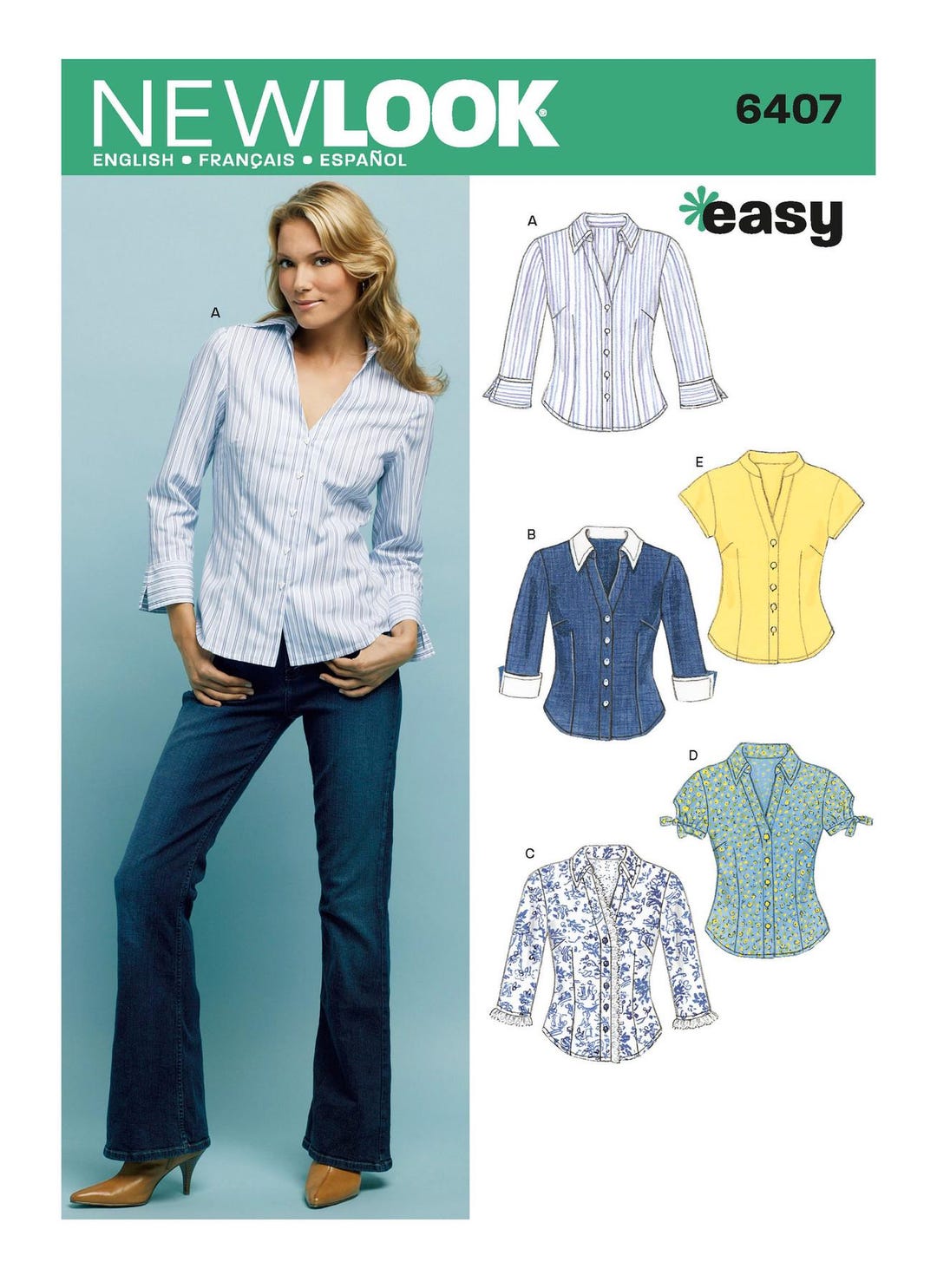 New Look 6407 Sewing Pattern Misses' Tops Size 10-22, New Uncut - Etsy