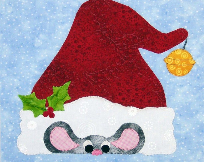 Santa Mouse 12" Applique Block Sewing Pattern, New Uncut, by Sandy ...