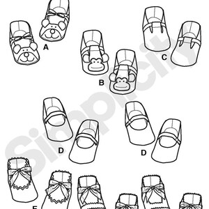 Simplicity 2491 Baby Shoe Sewing Pattern Size XS, S, M, and L - Etsy