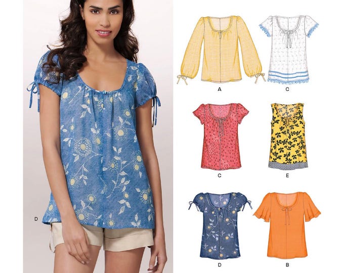 New Look 6891, N6891 Sewing Pattern Misses' Tops, Size 10-22, New Uncut ...