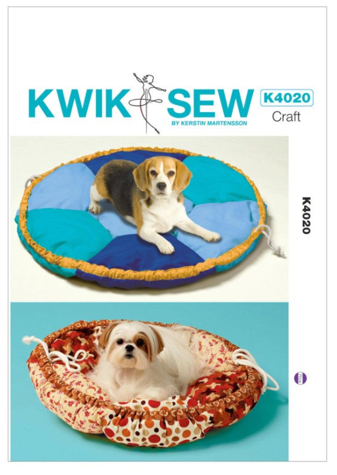 Kwik Sew 4020, Dog Bed Pattern, Pet Bed in Two Sizes, New Uncut Pattern ...
