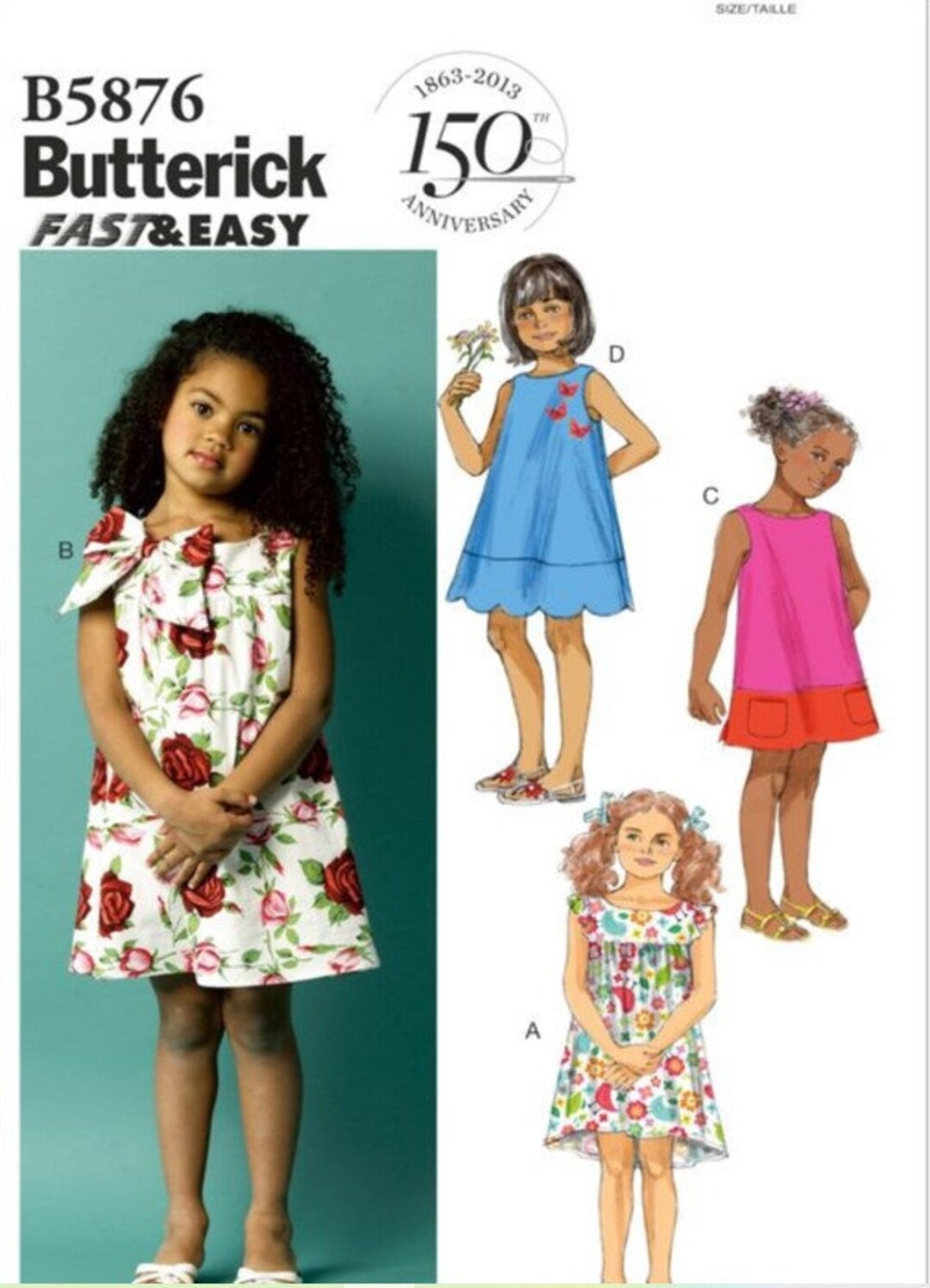 Butterick 5876 Girls Tent Dress Fast and Easy Pattern New - Etsy