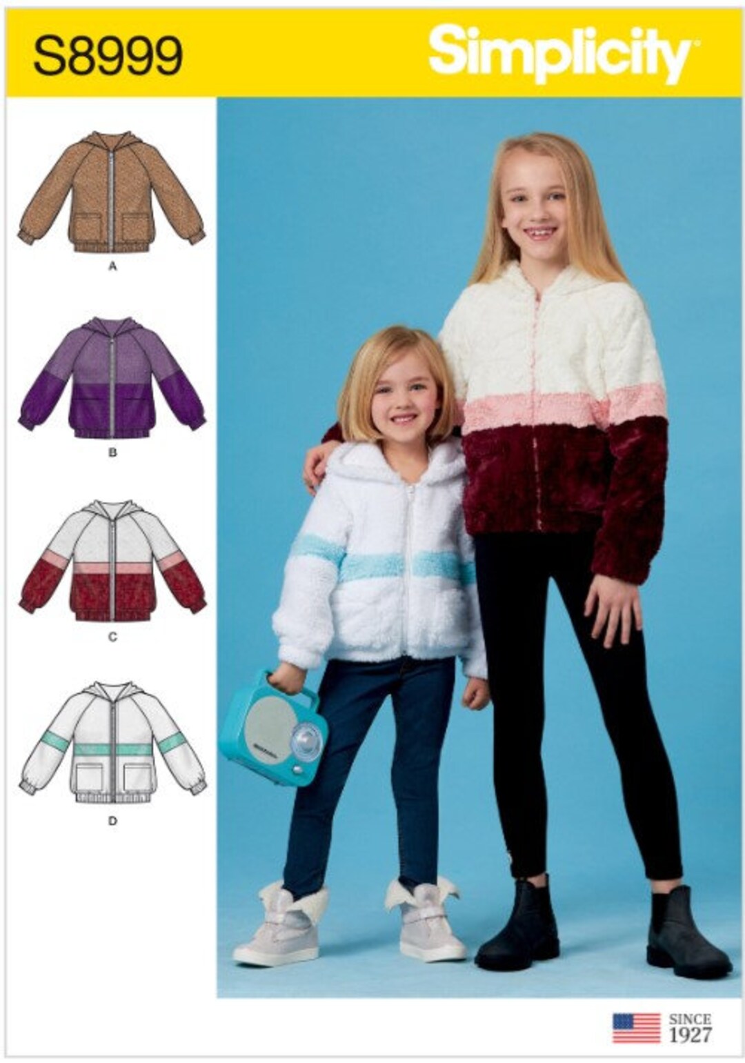 Simplicity 8999 Sewing Pattern for Children's and Girls Knit Hooded ...