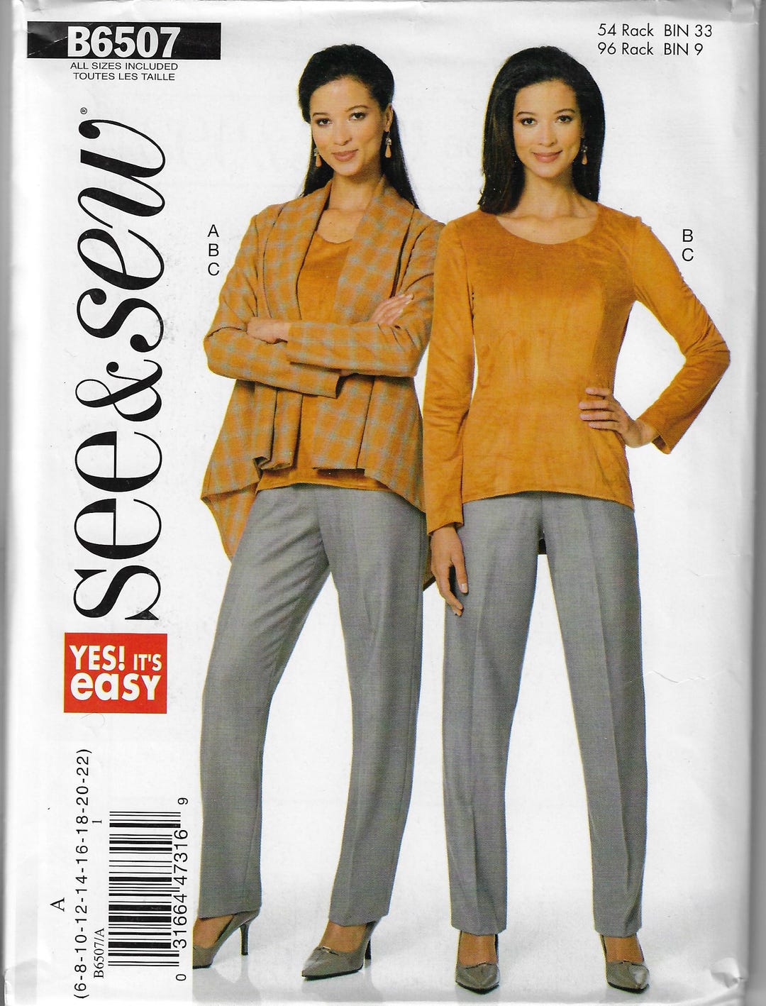 Butterick See & Sew 6507, Sewing Pattern, Misses Petite Jacket, Tunic ...
