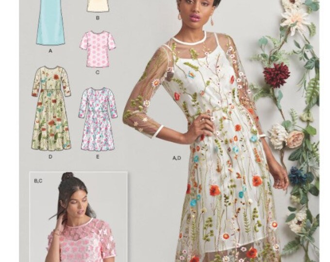 Simplicity Sewing Pattern 8545, Misses' & Miss Petite Dress and Top ...
