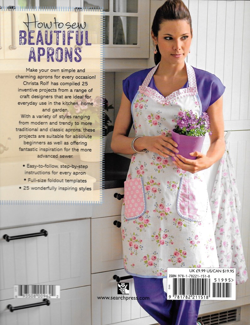 How to Sew Beautiful Aprons by Christa Rolf 25 Beautiful - Etsy