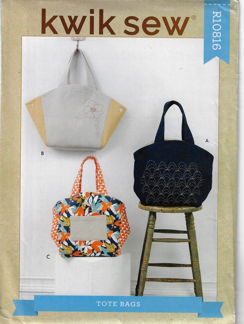 Kwik Sew R10816 Tote Bags Sewing Pattern, New Uncut - Etsy