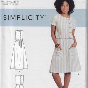 Simplicity Sewing Pattern 8914, Misses' Dresses, New Uncut Sewing ...