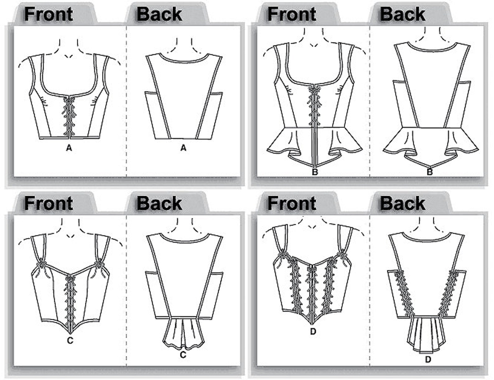 Butterick 4669 Corset Sewing Pattern Size 6-12, or 14-16-18-20, New ...