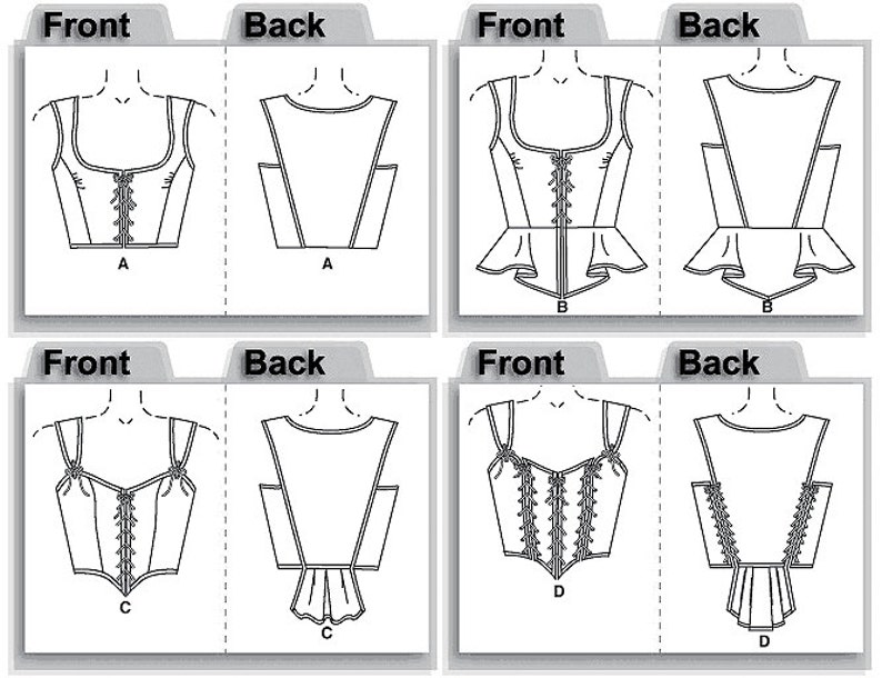 Butterick 4669 Corset Sewing Pattern Size 6-12, or 14-16-18-20, New ...