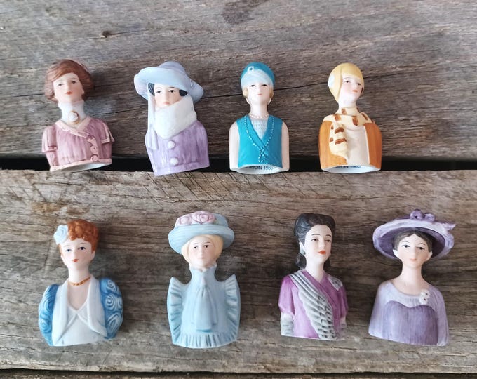 AVON 1980s Porcelain Ladies of American Fashion THIMBLES 83/84 - Etsy