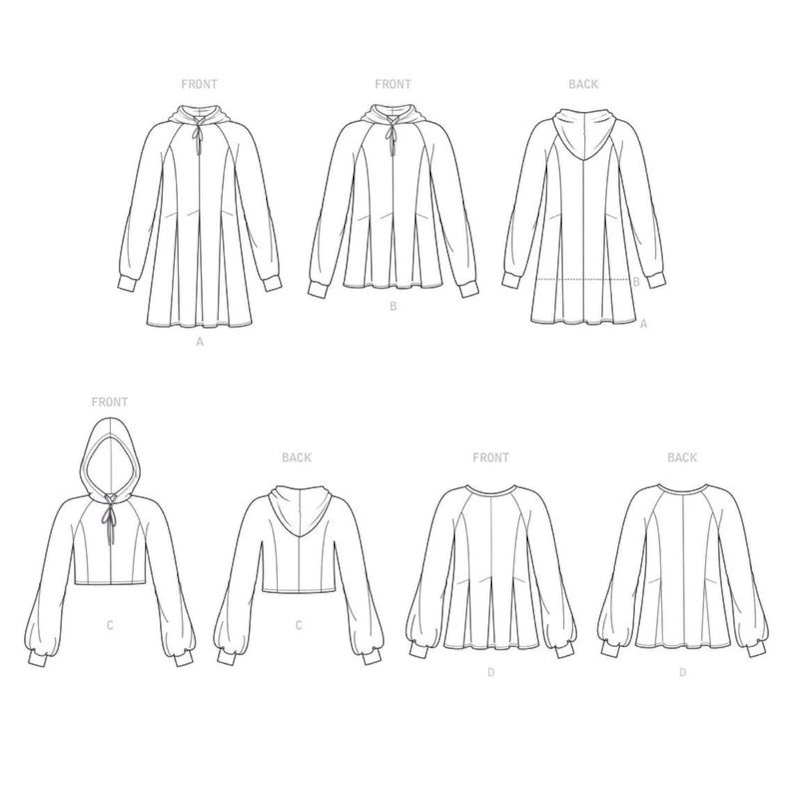 Simplicity 9384 Sewing Pattern for Sweatshirts and Hoodies | Etsy