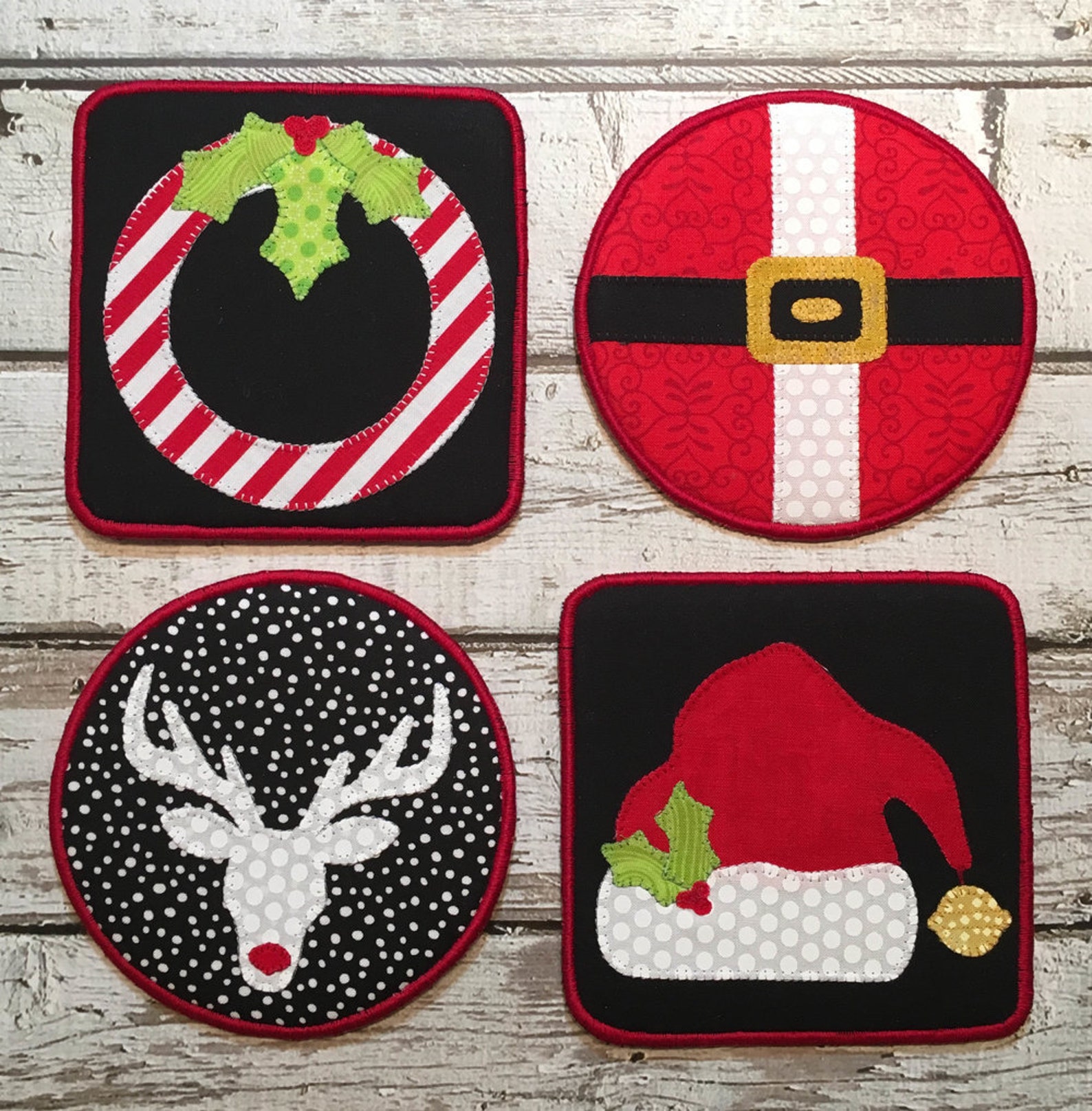 Coasting Into Christmas Coasters Sewing Pattern by Sandy - Etsy