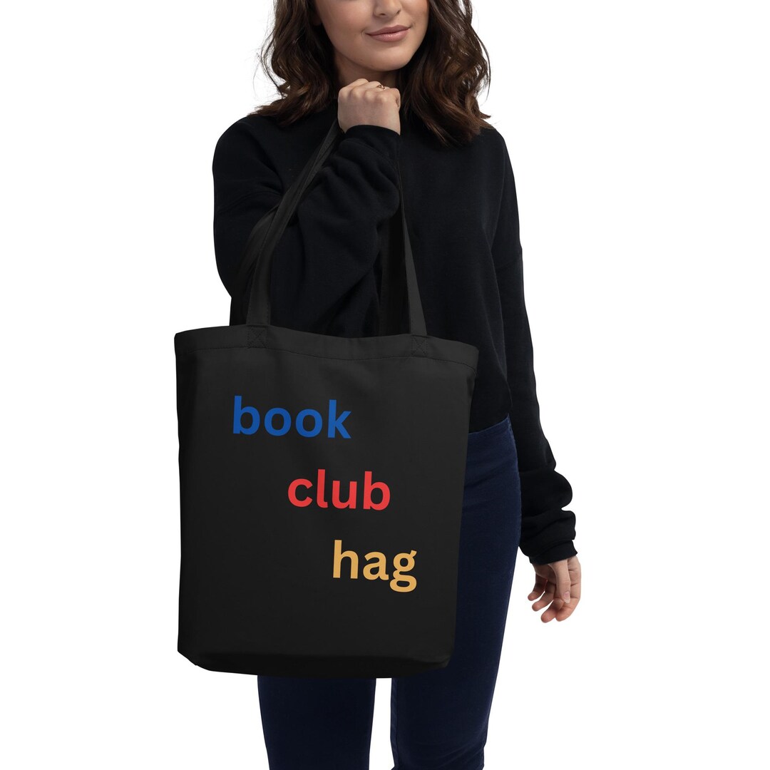 Book Club Hag Eco Tote Bag – Funny Literary Tote for Readers, Witches ...