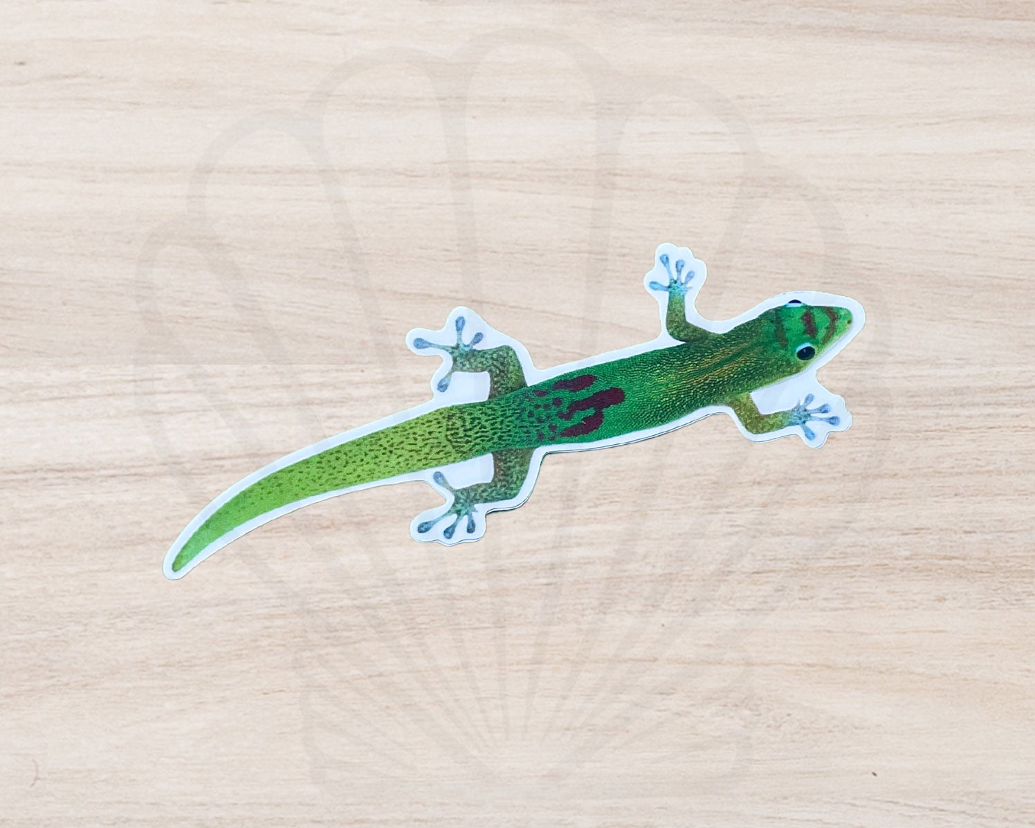 Green Gecko Sticker - Etsy