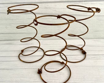 Set of 5 Perfectly Rusty Vintage Bed Springs Crafting, Vase, Christmas ...