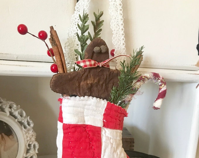 Gingerbread Man Candy Cane Mitten Hanging Christmas Decor - Etsy