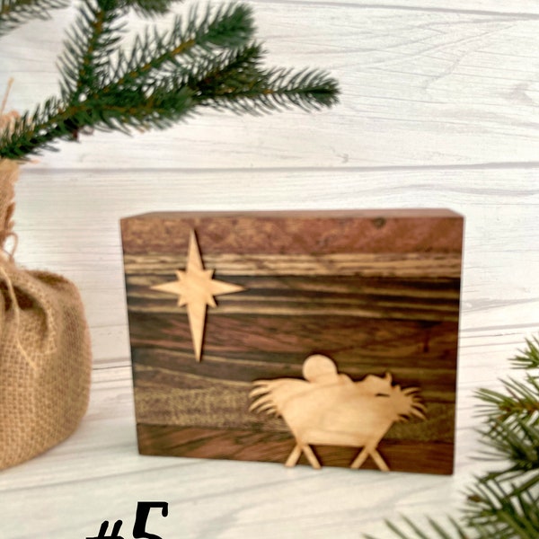 Nativity Wood Blocks - Etsy