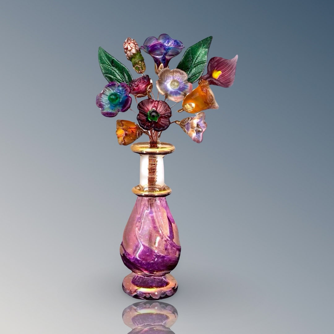 Twilight Garden Designer Bouquet Lampwork Glass Flowers - Etsy