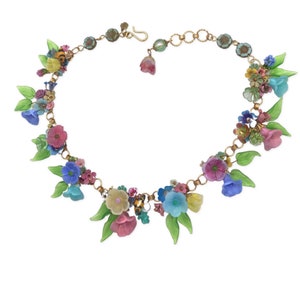 Spring Garden Flower Necklace - Etsy