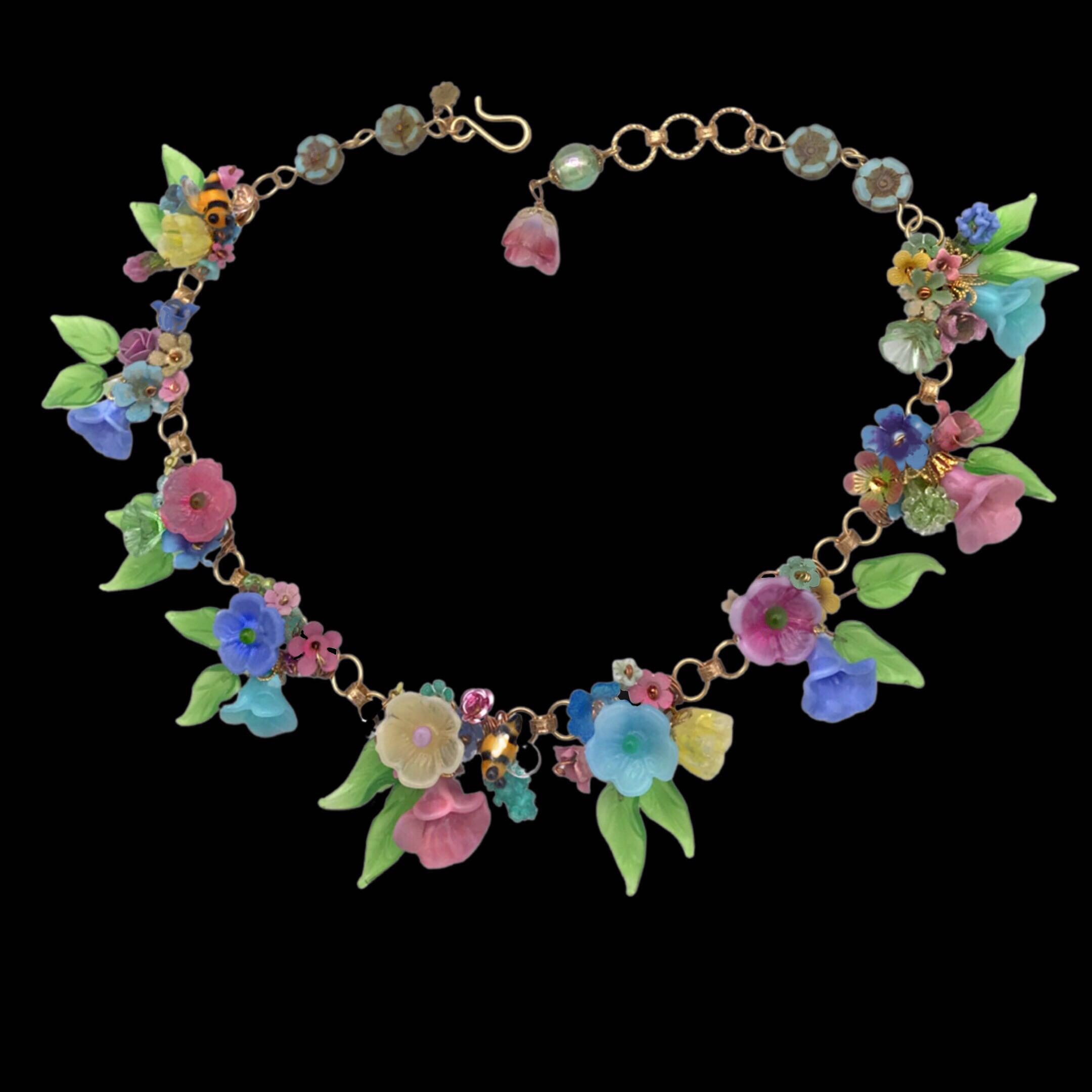 Spring Garden Flower Necklace - Etsy