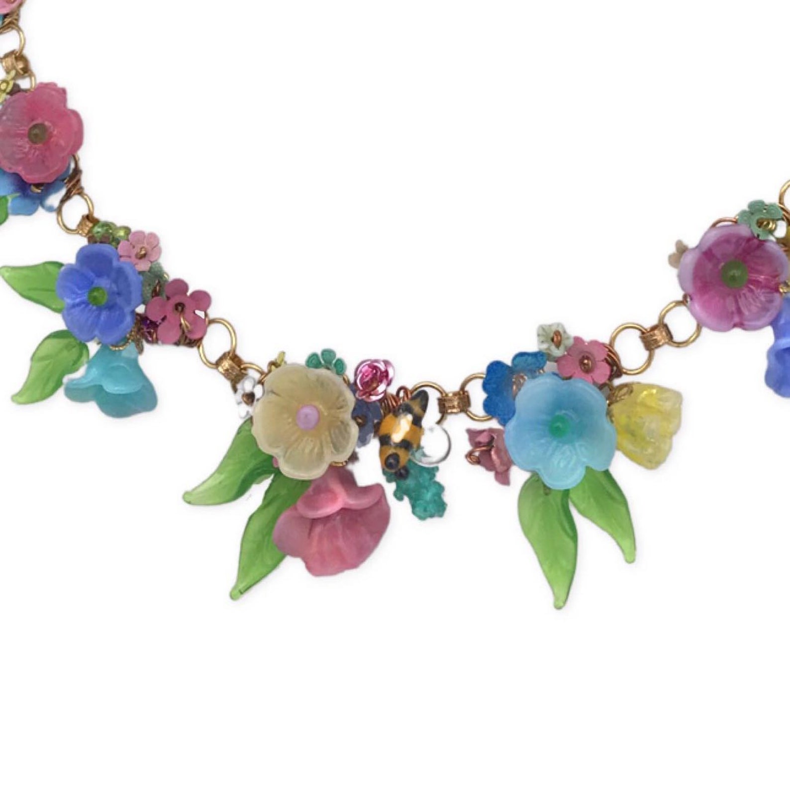 Spring Garden Flower Necklace | Etsy