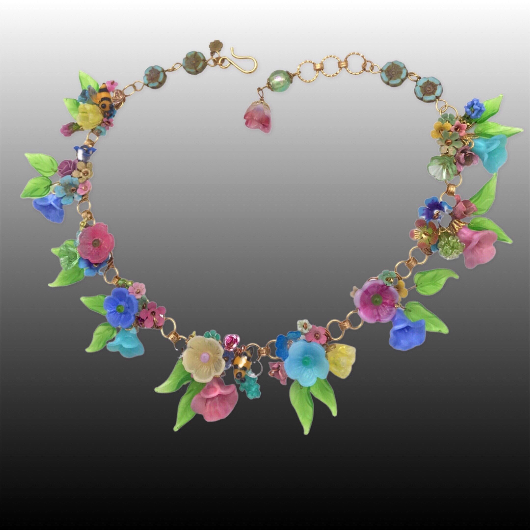 Spring Garden Flower Necklace - Etsy