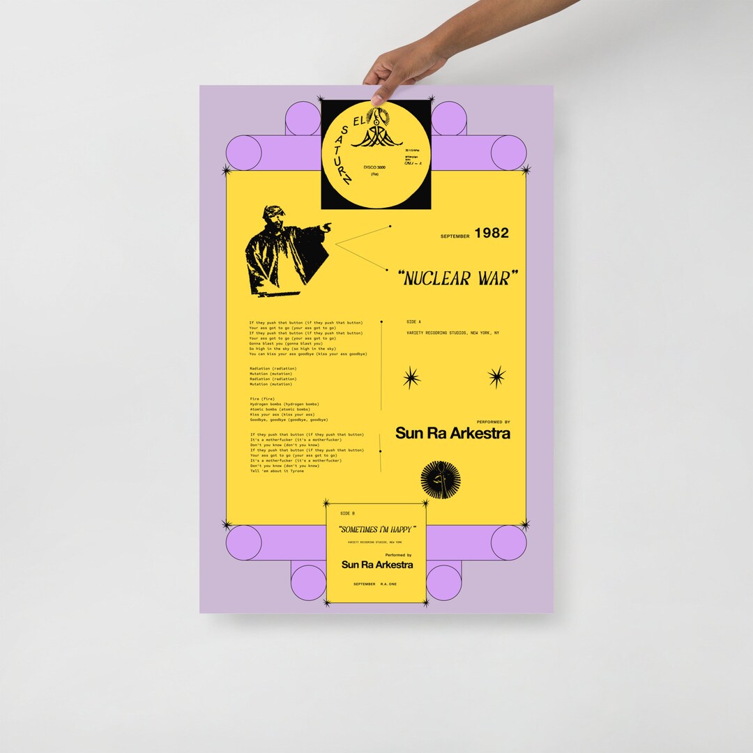 Sun Ra Nuclear War Poster 24x36 - Etsy