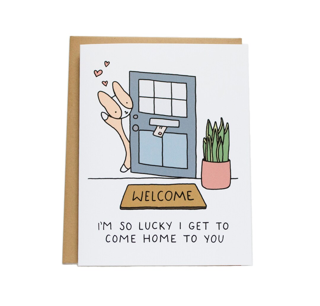Welcome Home Love Card Valentine Card Corgi Card Funny - Etsy