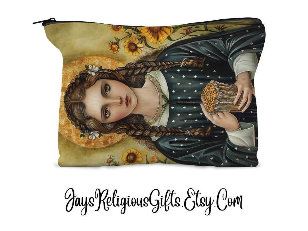 Saint Abigail Rosary Pouch - Custom Zippered Case for Her - Catholic ...