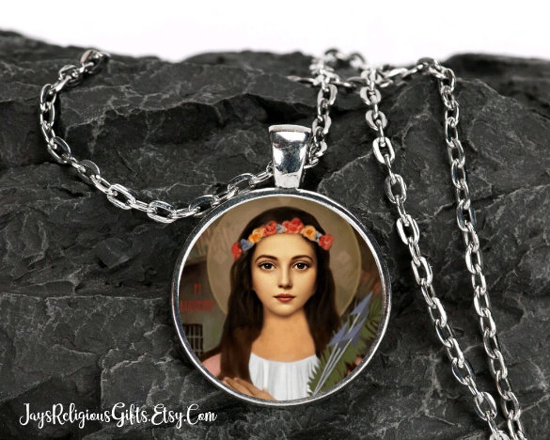 Choose Design Saint Philomena Silver Necklace Pendant - Etsy.de