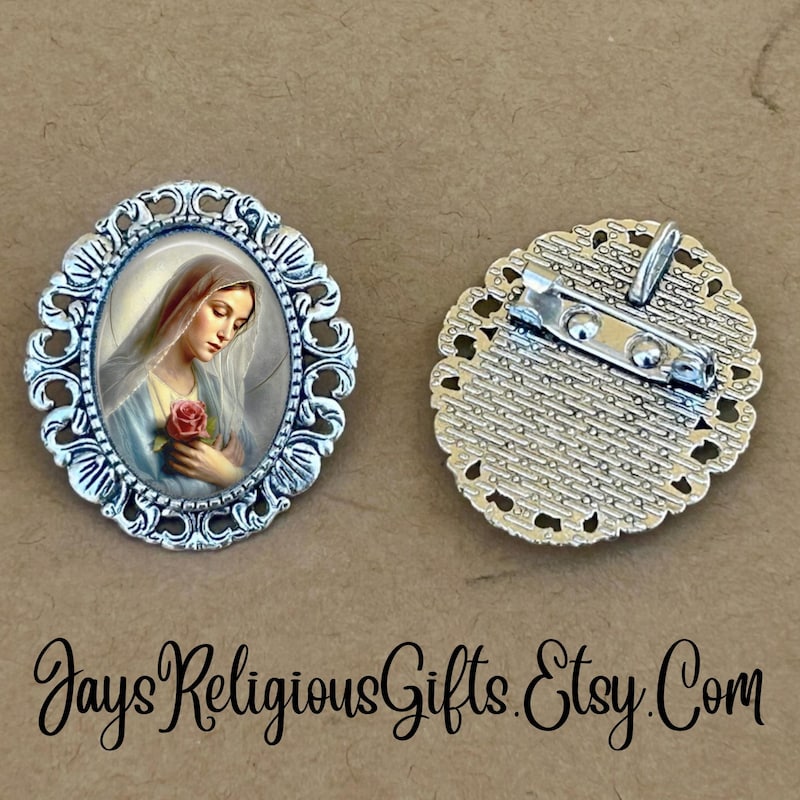 Virgin Mary Pin - Etsy