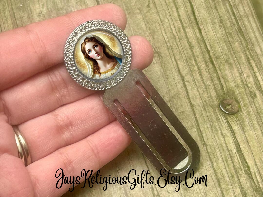 Immaculate Heart of Mary Silver Photo Bookmark - Catholic Patron Saint ...