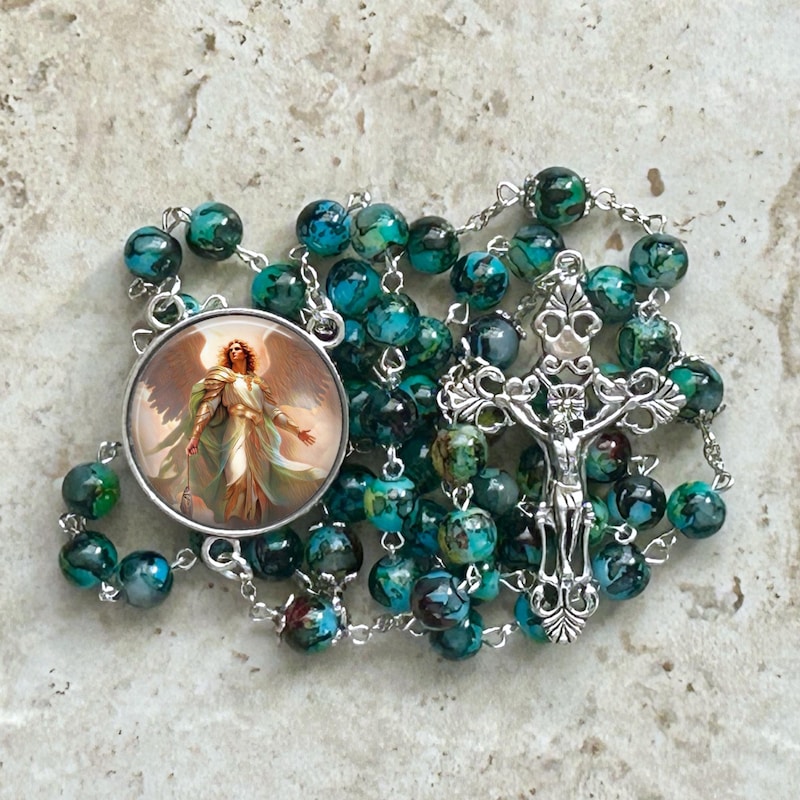 Marble Rosary Men - Etsy
