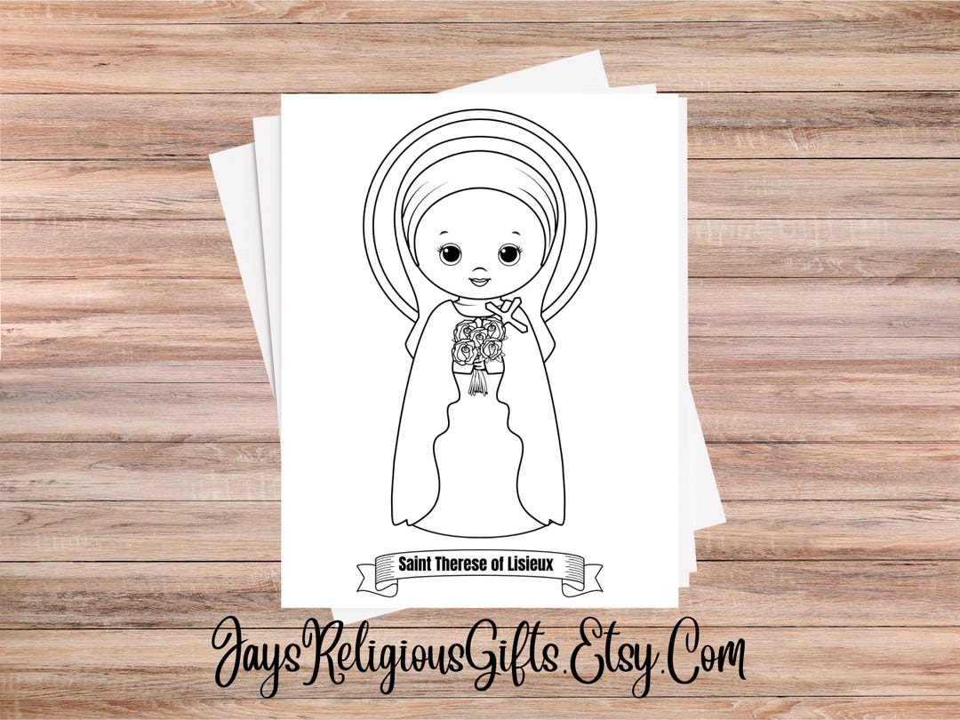 Saint Therese of Lisieux Coloring Page for Children - Religious Digital ...