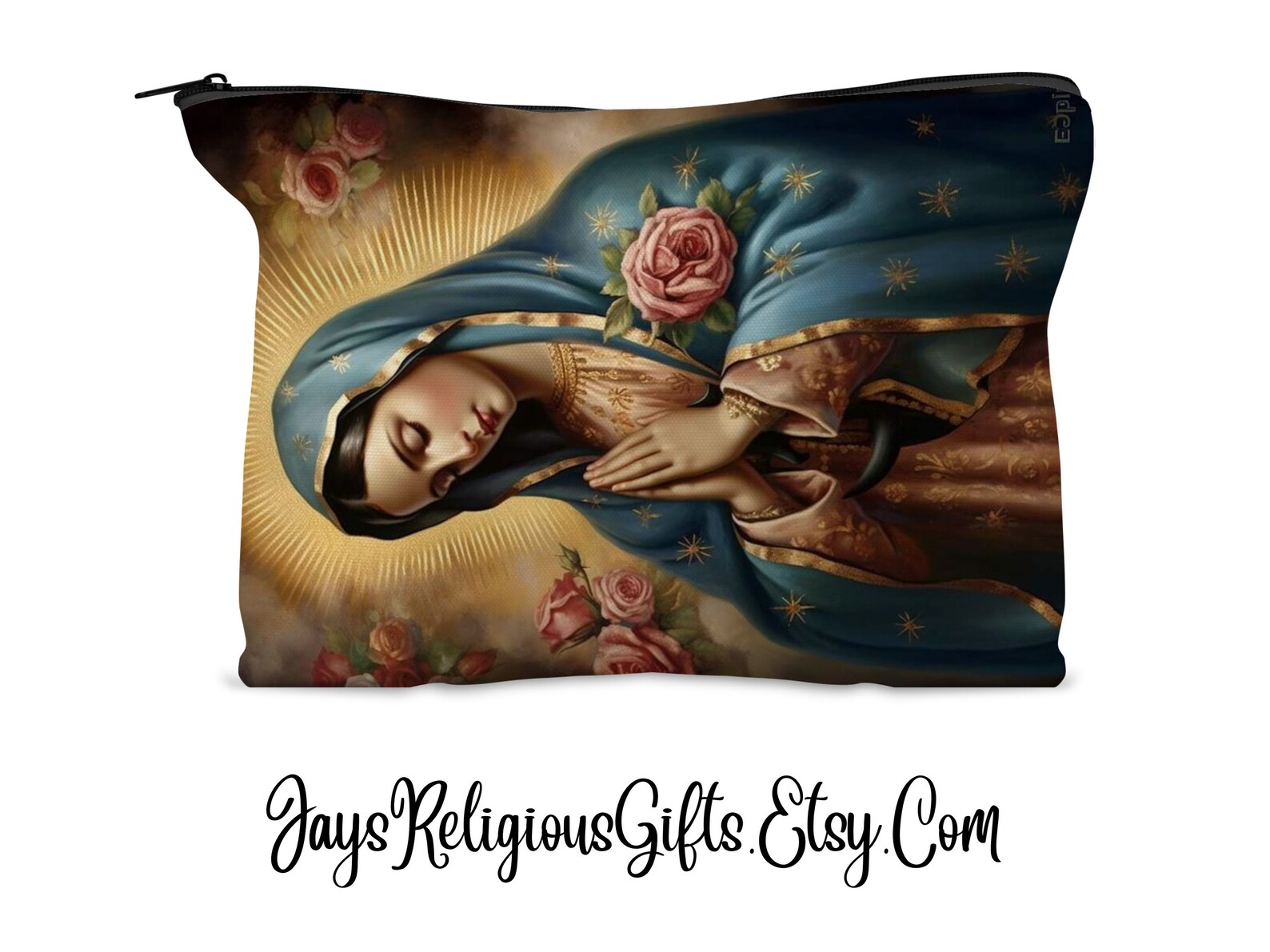 Our Lady of Guadalupe Rosary Pouch - Custom Zippered Case for Her ...