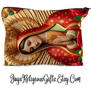 Our Lady of Guadalupe Rosary Pouch - Custom Zippered Case for Her ...