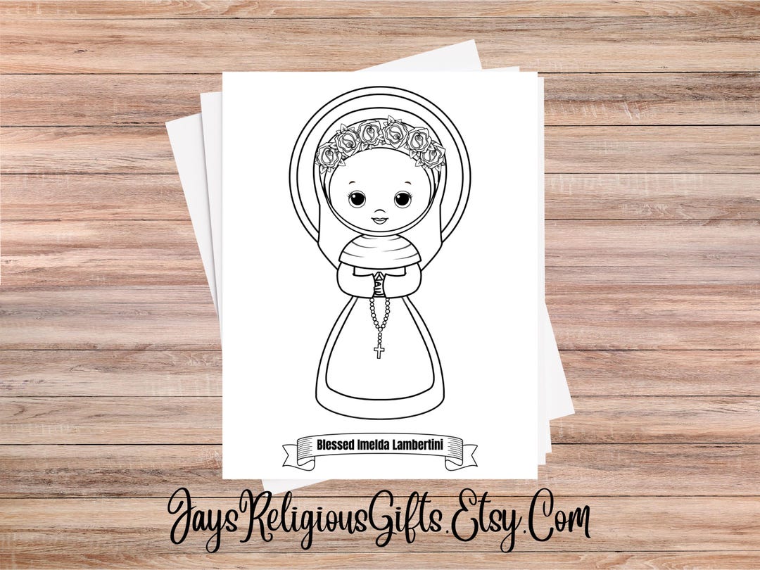 Blessed Saint Imelda Lambertini Coloring Page for Children - Religious ...