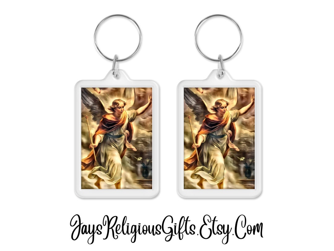Saint Gabriel the Archangel Acrylic Keychain - Catholic Key Chain ...
