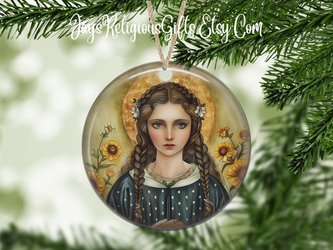 Saint Abigail Acrylic Ornament - Catholic Patron Saint Christmas Gift ...