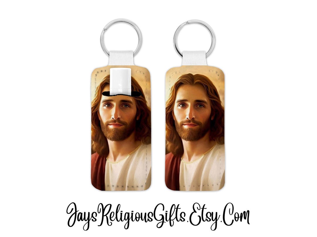 Jesus Christ Lip Balm Holder Keychain With 100% All Natural LIP BALM ...